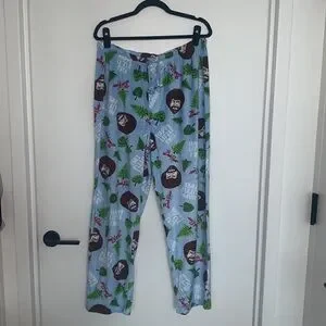 Bob Ross | Pants | Bob Ross Happy Little Trees Fuzzy Pajama Pants ...